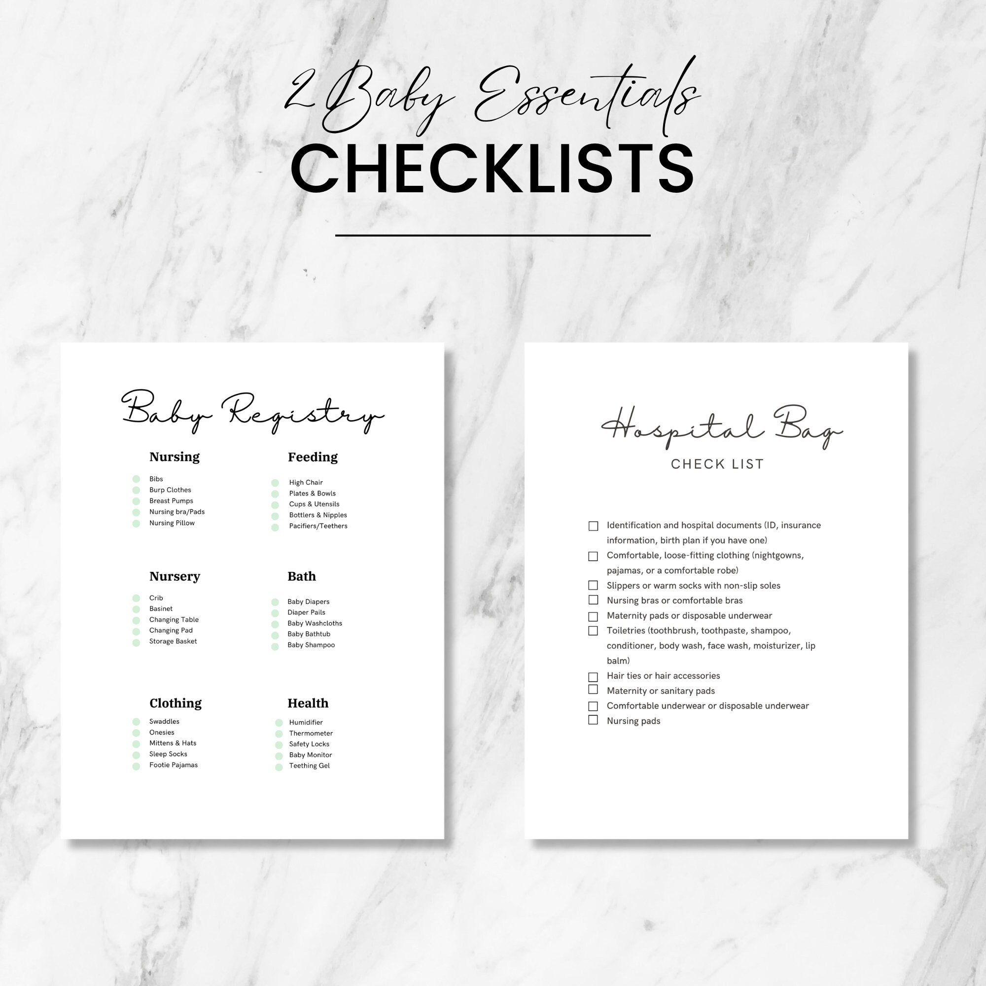 Pregnancy Checklists Bundle Printable, Pregnancy to Do Lists PDF ...