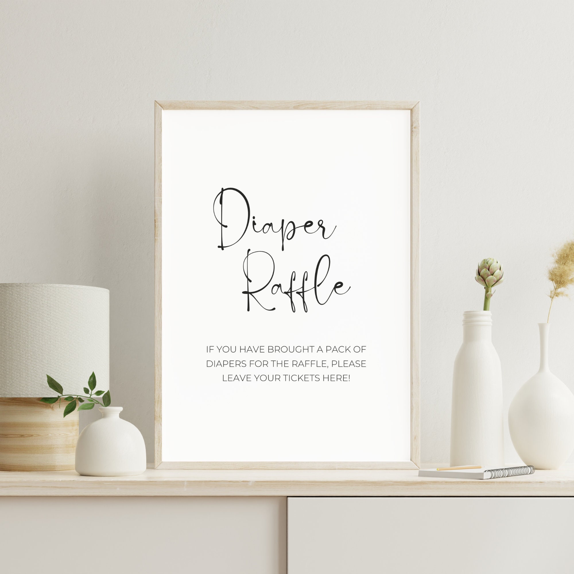 Printable Diaper Raffle Ticket and Sign Template (digital Download) - Etsy