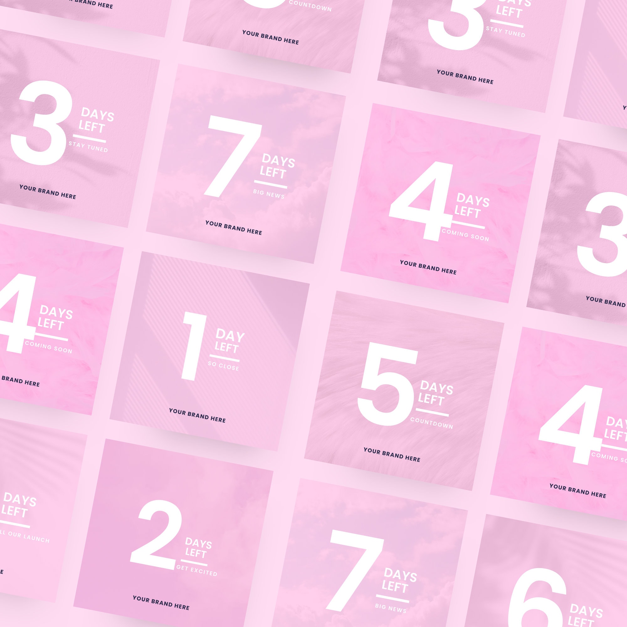 Editable Pink Social Media Launch Templates I Instagram Canva Template ...