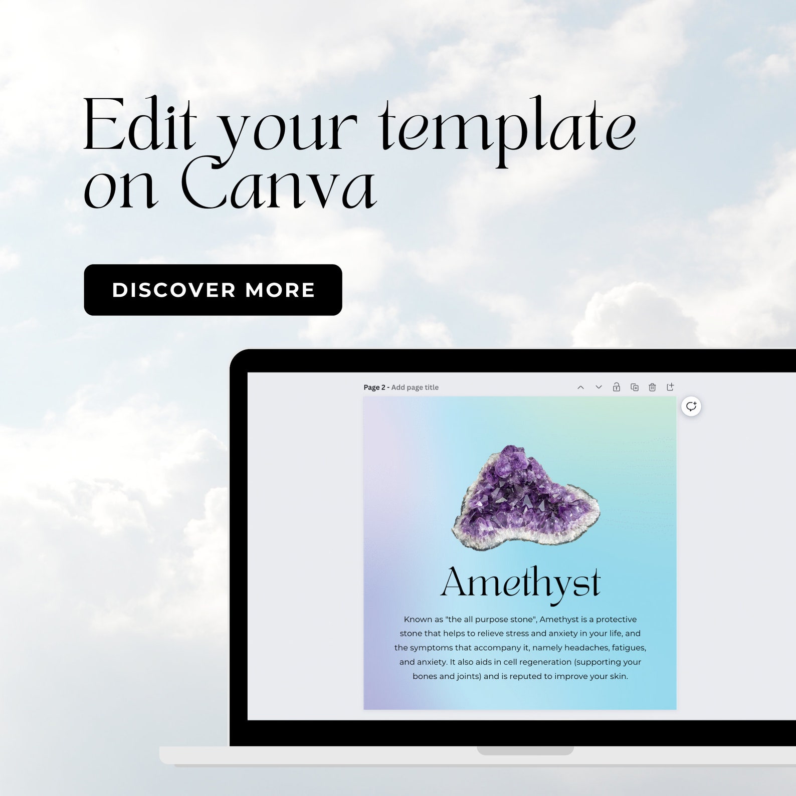 Editable Crystal Meaning Cards: Printable Gemstone Templates (digital ...