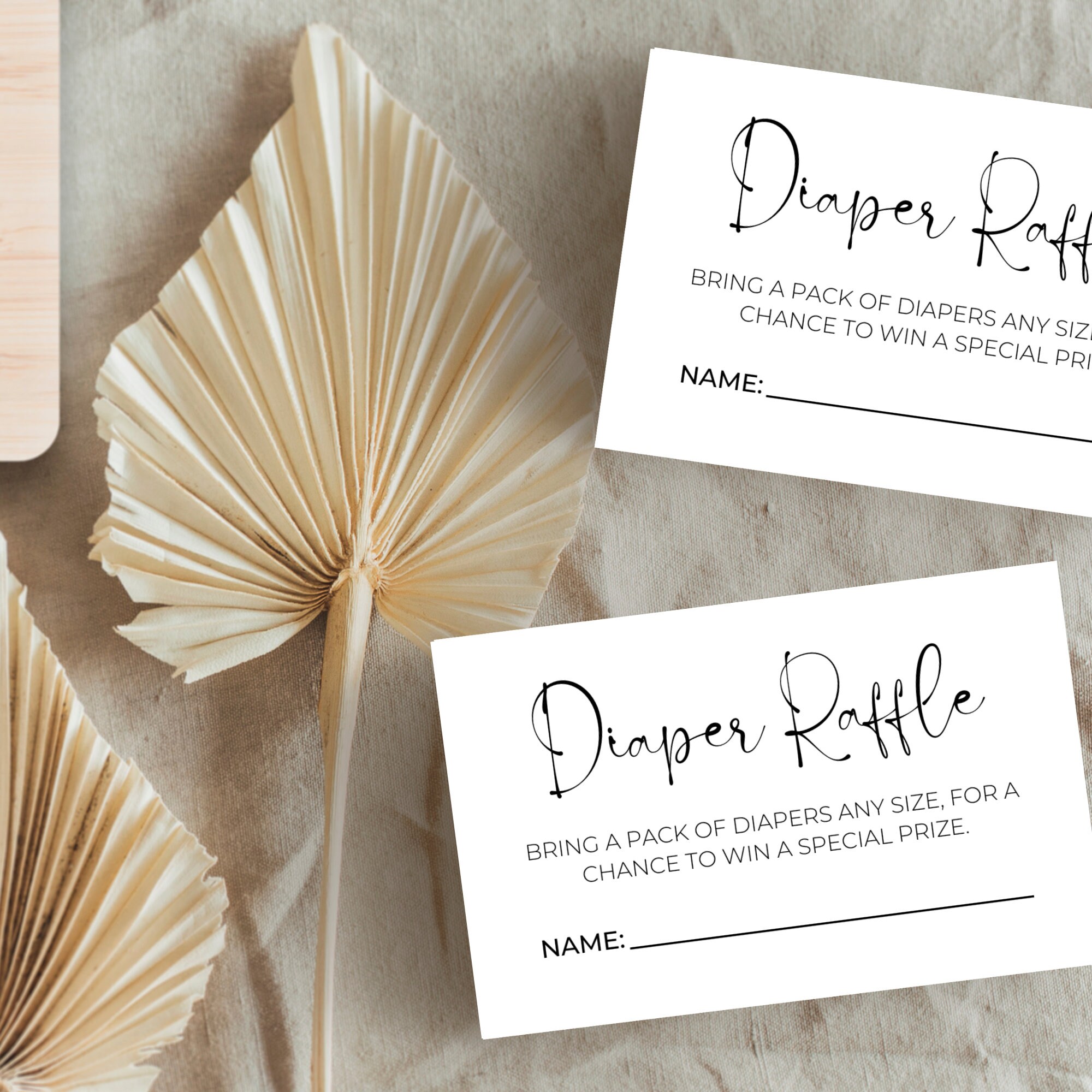 Printable Diaper Raffle Ticket and Sign Template (digital Download) - Etsy