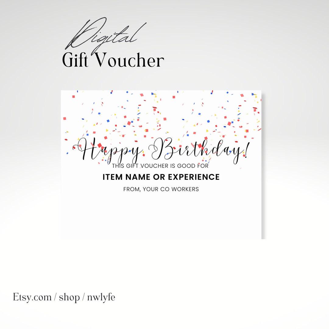 Animated Happy Birthday Certificate Template, Event Experience Coupon ...