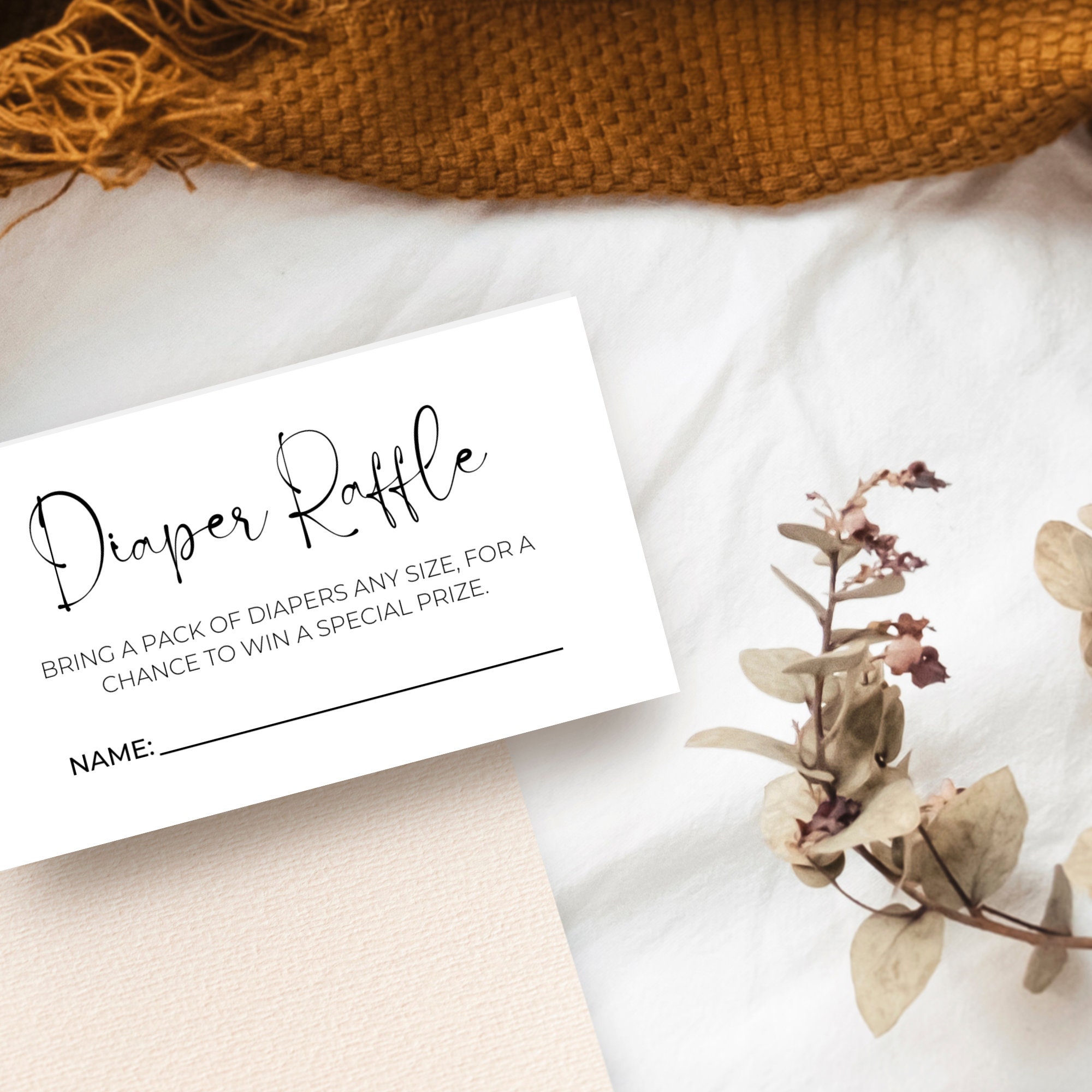 Printable Diaper Raffle Ticket and Sign Template (digital Download) - Etsy