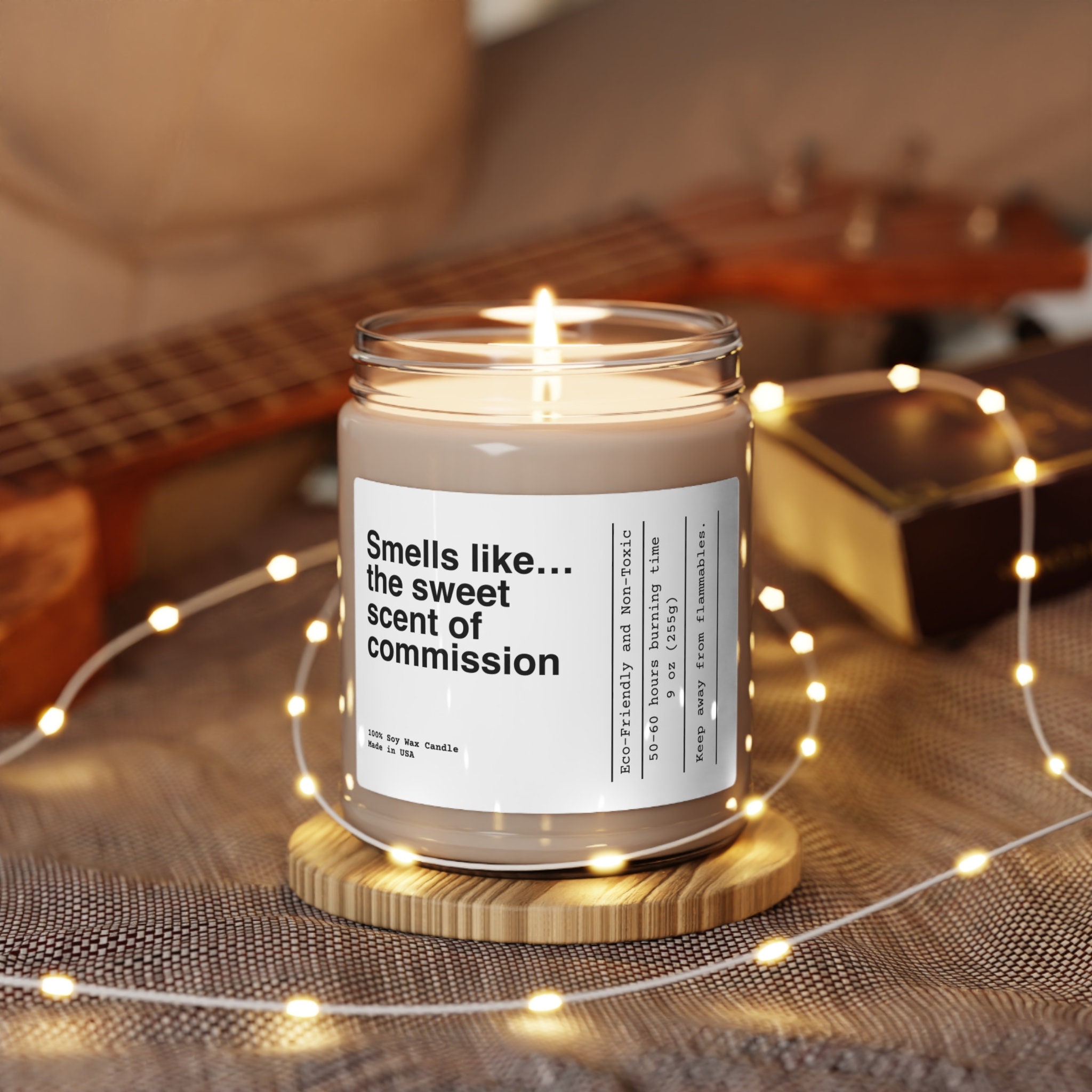 Smells Like the Sweet Scent of Commission Scented Soy Candle, 9oz, Real ...