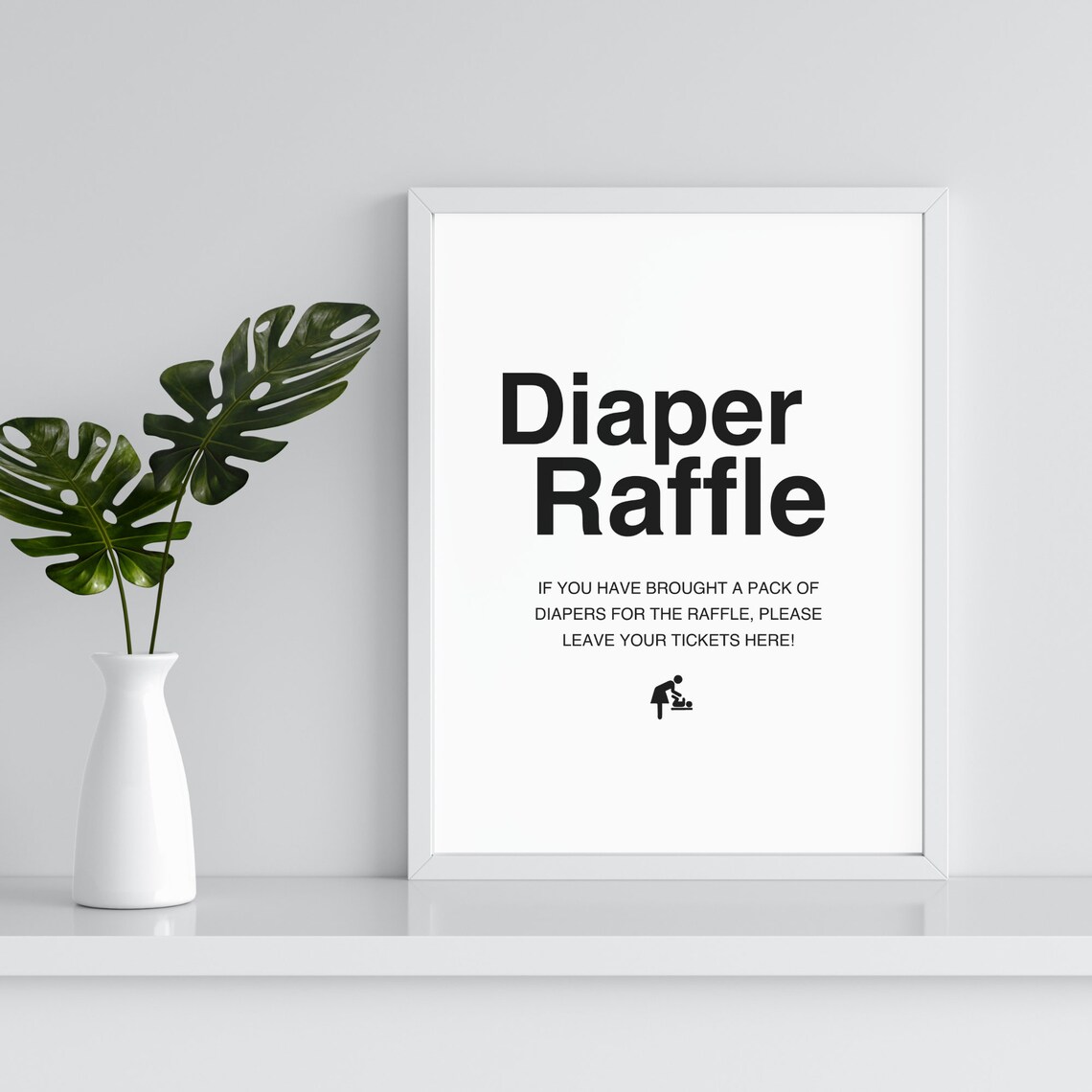 Funny Diaper Raffle Poster, 8 X 10 Digital Download, Printable, Baby ...