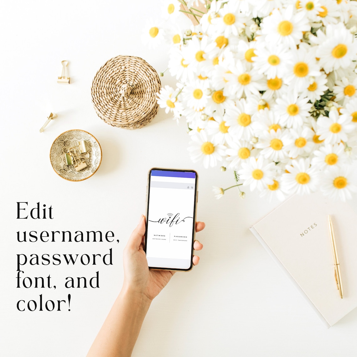 Gold WIFI Login Sign, Printable Wifi Sign, Wifi Password Sign, Wifi ...