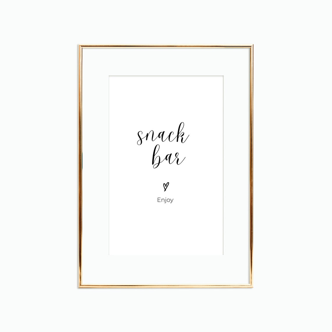 PRINTABLE Snack Bar Poster, 8 X 10 Digital Download, Table Sign, Black ...