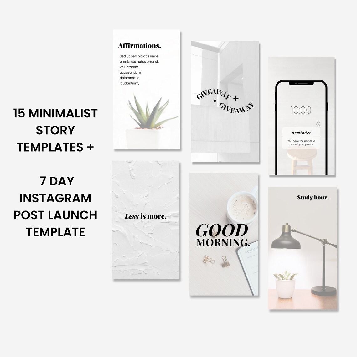 Countdown to Launch Instagram Templates, 22 Feed Posts, Editable ...