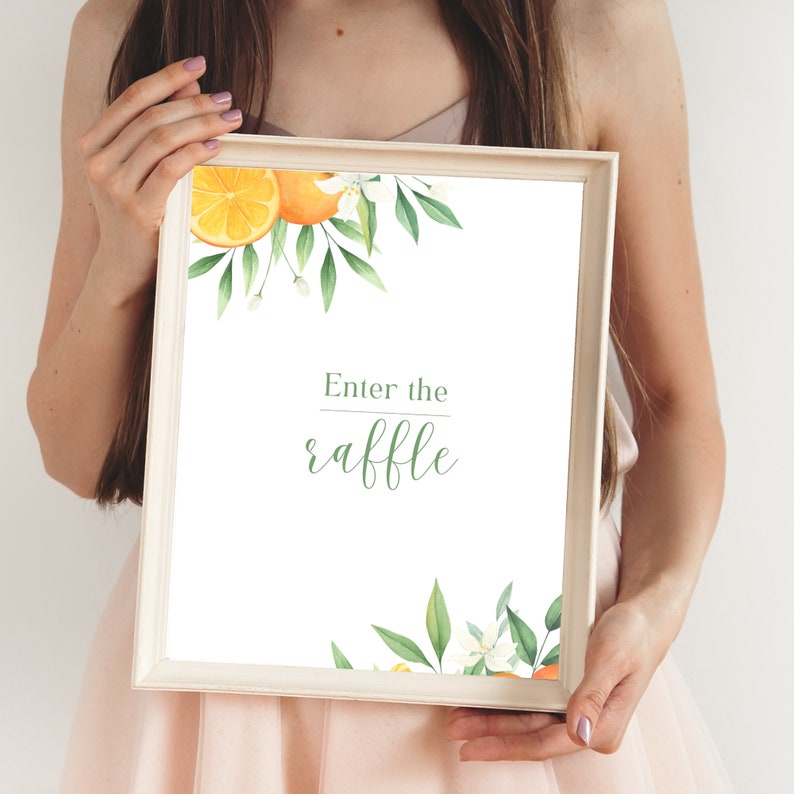 Enter the Raffle Sign, 8 X 10 Digital Download, Printable PDF, Cutie ...