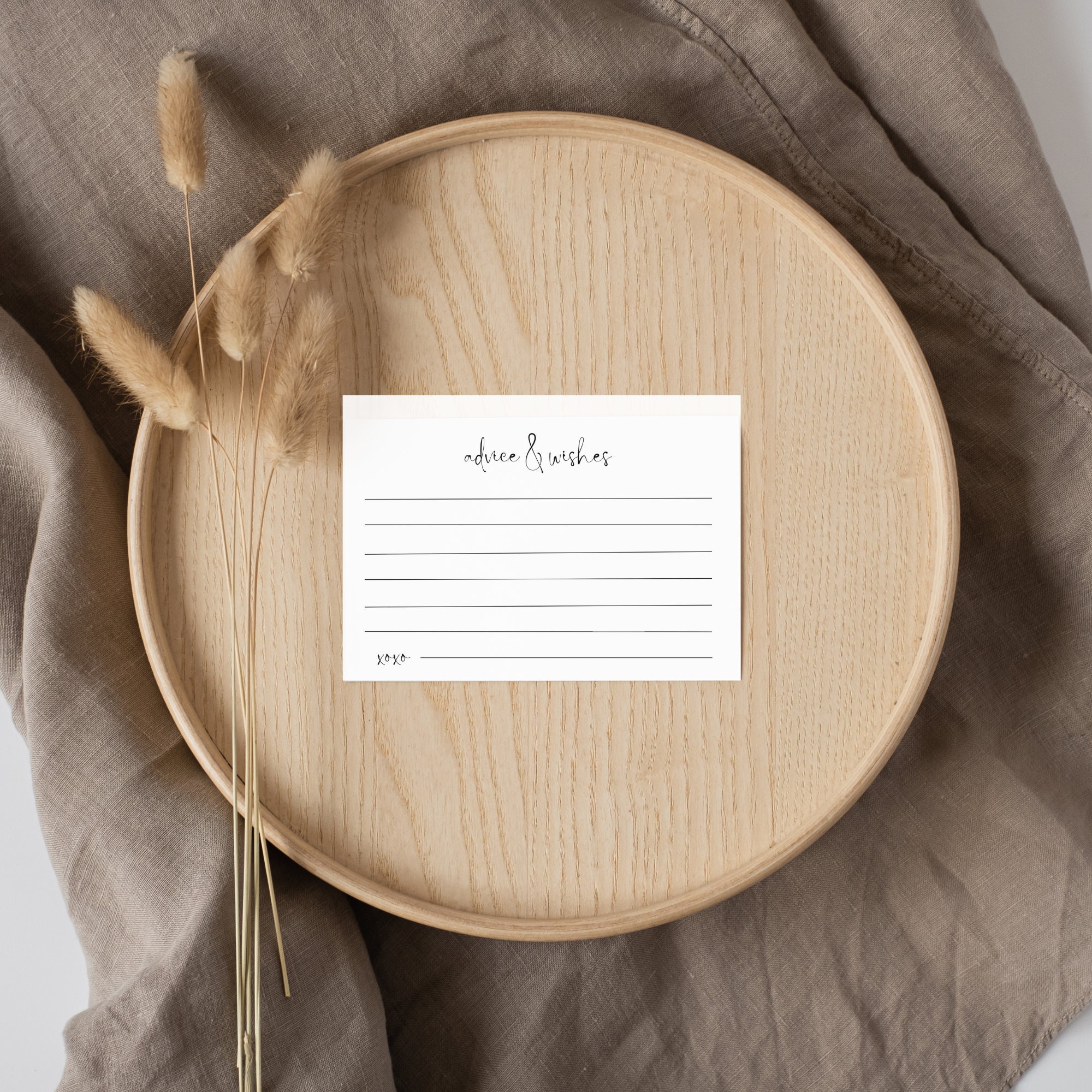 Editable Advice and Wishes Card, Share Your Wishes, Words of Wisdom ...