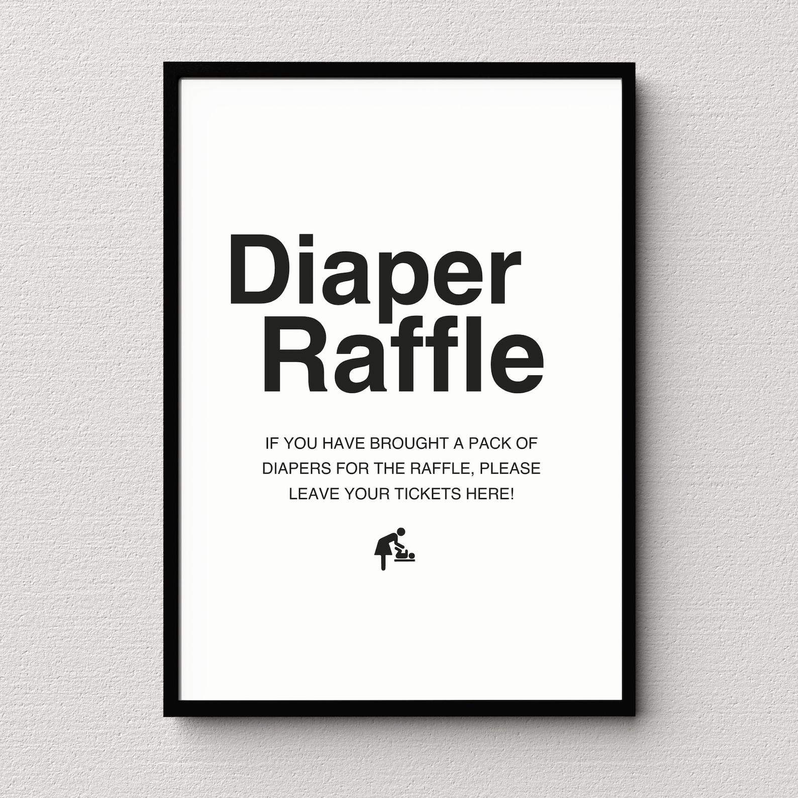 Funny Diaper Raffle Poster, 8 X 10 Digital Download, Printable, Baby ...