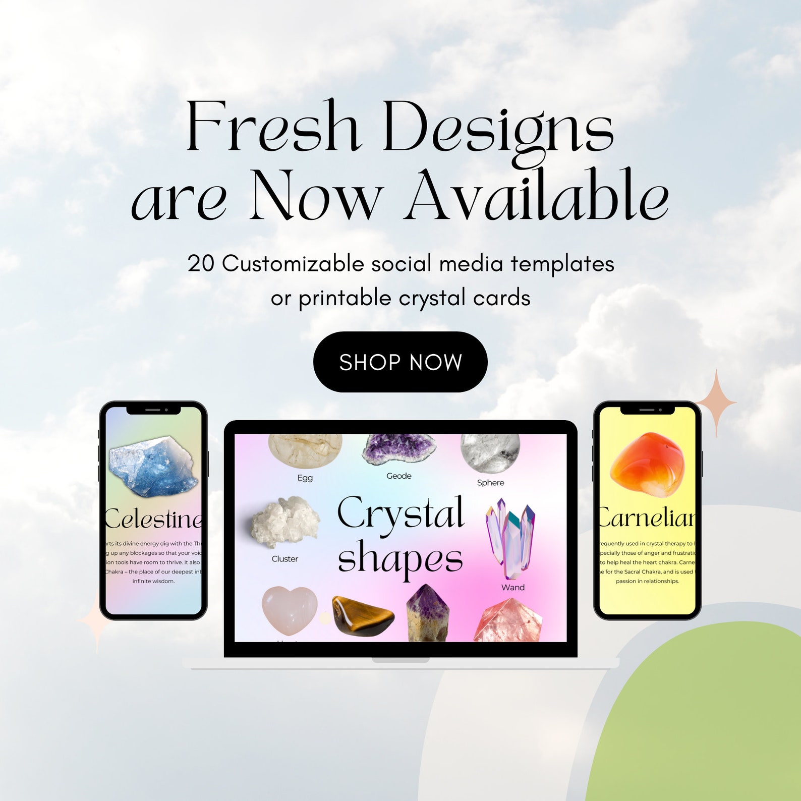 Editable Crystal Meaning Cards: Printable Gemstone Templates (digital ...