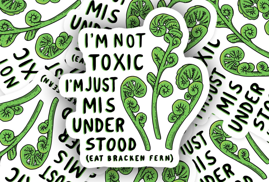 Bracken Fern Forager Sticker, Hand Drawn Sticker, Vinyl Sticker ...
