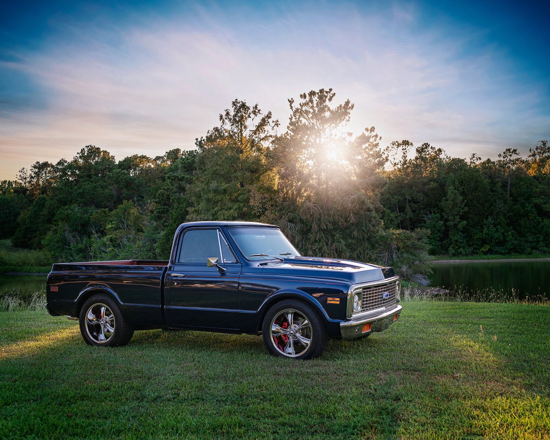 Sunset Chevy Truck Giclee Fine Art Photography Print - Etsy