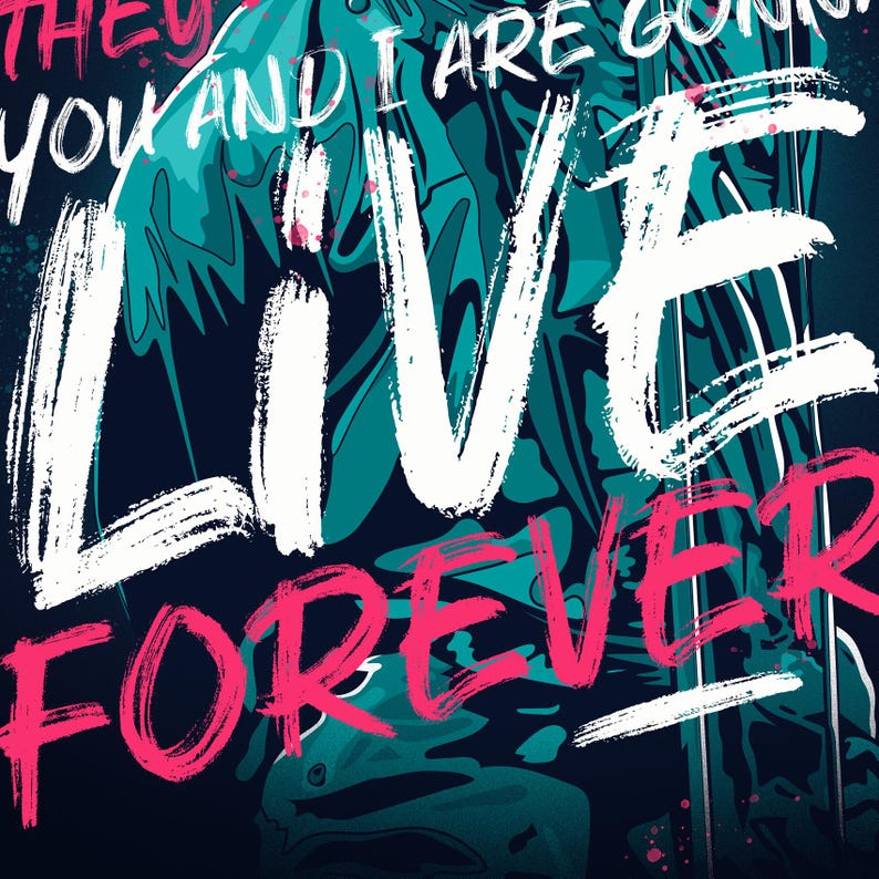 Live Forever, Liam Gallagher, Oasis Poster Print - Etsy