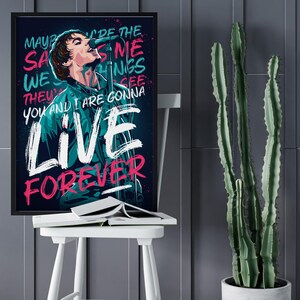 Live Forever, Liam Gallagher, Oasis Poster Print - Etsy