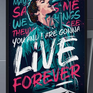 Live Forever, Liam Gallagher, Oasis Poster Print - Etsy