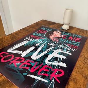Live Forever, Liam Gallagher, Oasis Poster Print - Etsy