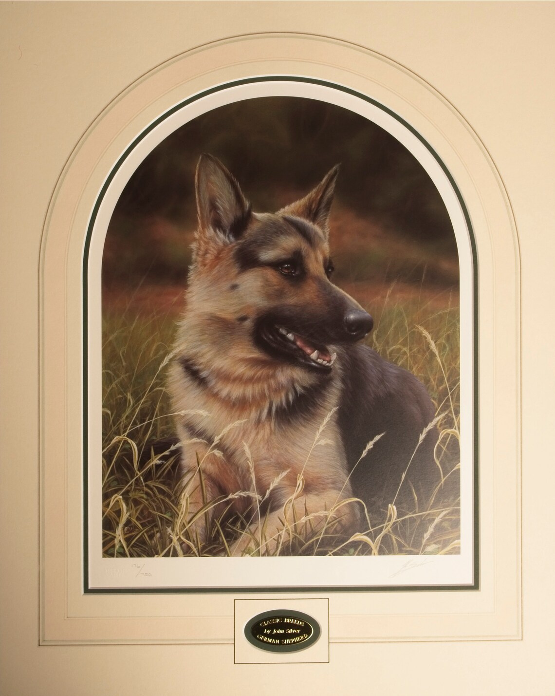 German Shepherd Print, Limited Edition Signed by Artist John Silver ...