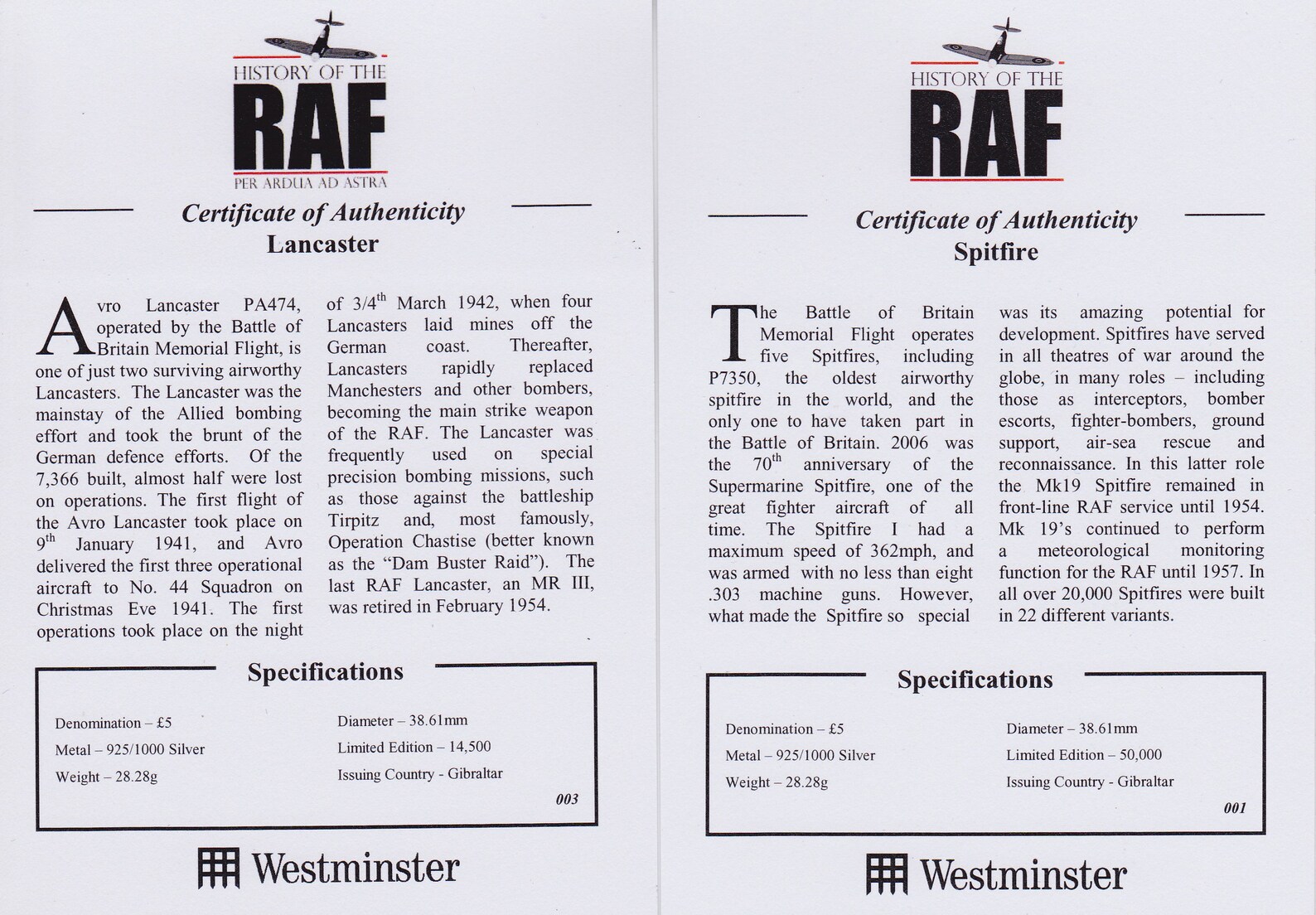 History of the RAF - Proof Silver Coin Set (15 Coins) - Etsy