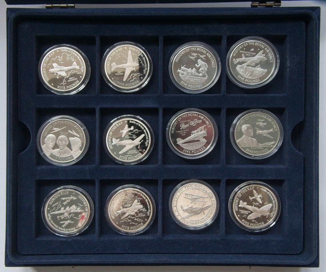 History of the RAF - Proof Silver Coin Set (15 Coins) - Etsy