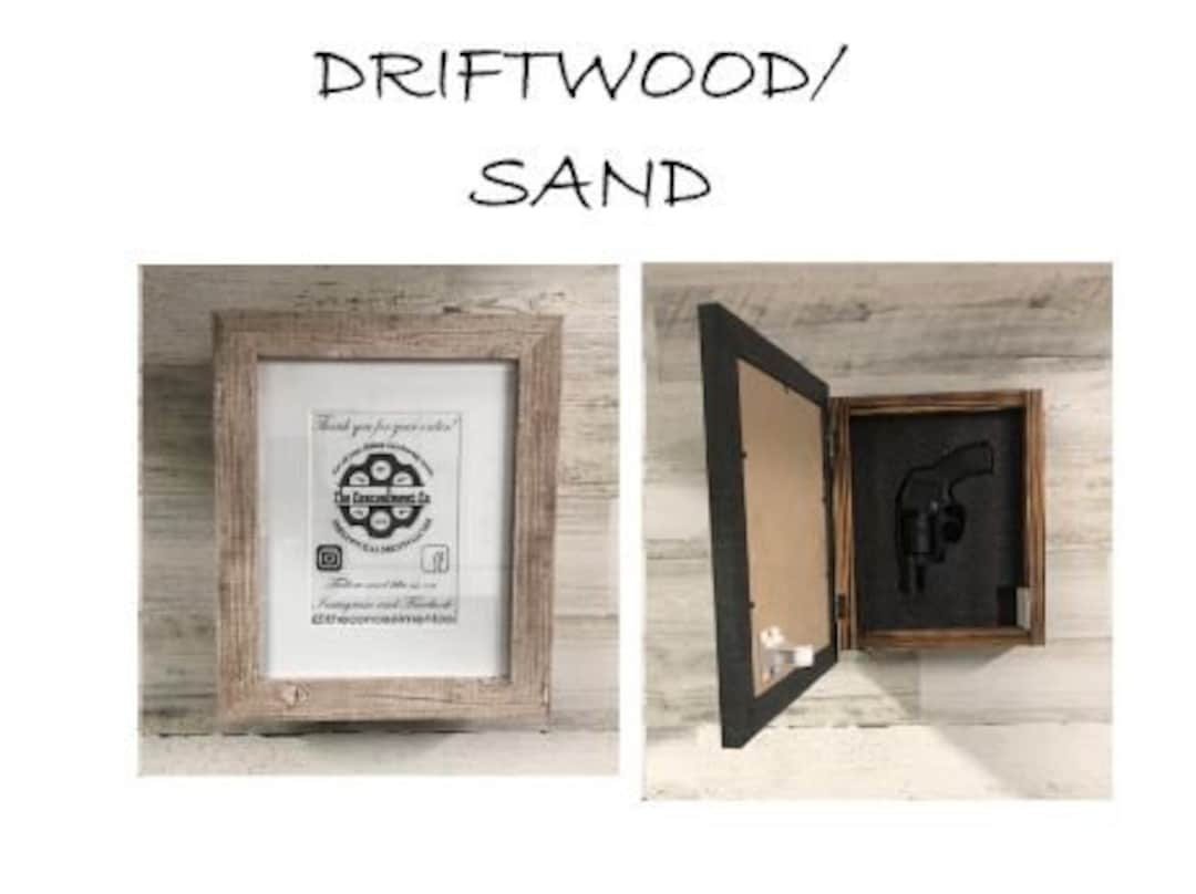 Hidden Gun Storage Concealment Picture Frame With Mat for 8x10 or 5x7 ...