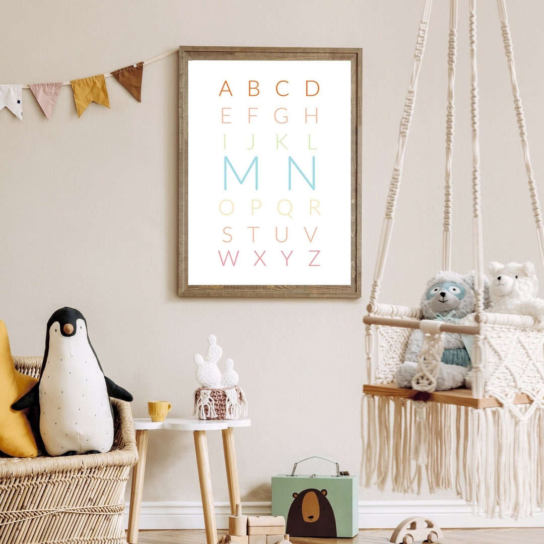 Rainbow Letters Alphabet Poster, MN Alphabet Poster, Kids Minnesota ...