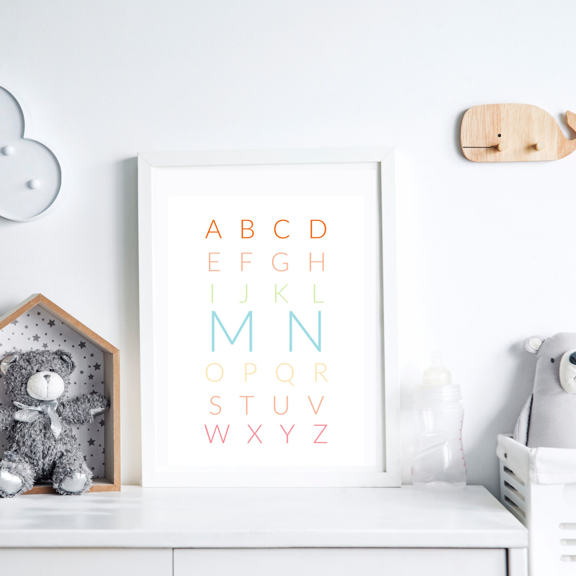 Cartel del alfabeto de letras arco iris cartel del alfabeto - Etsy México