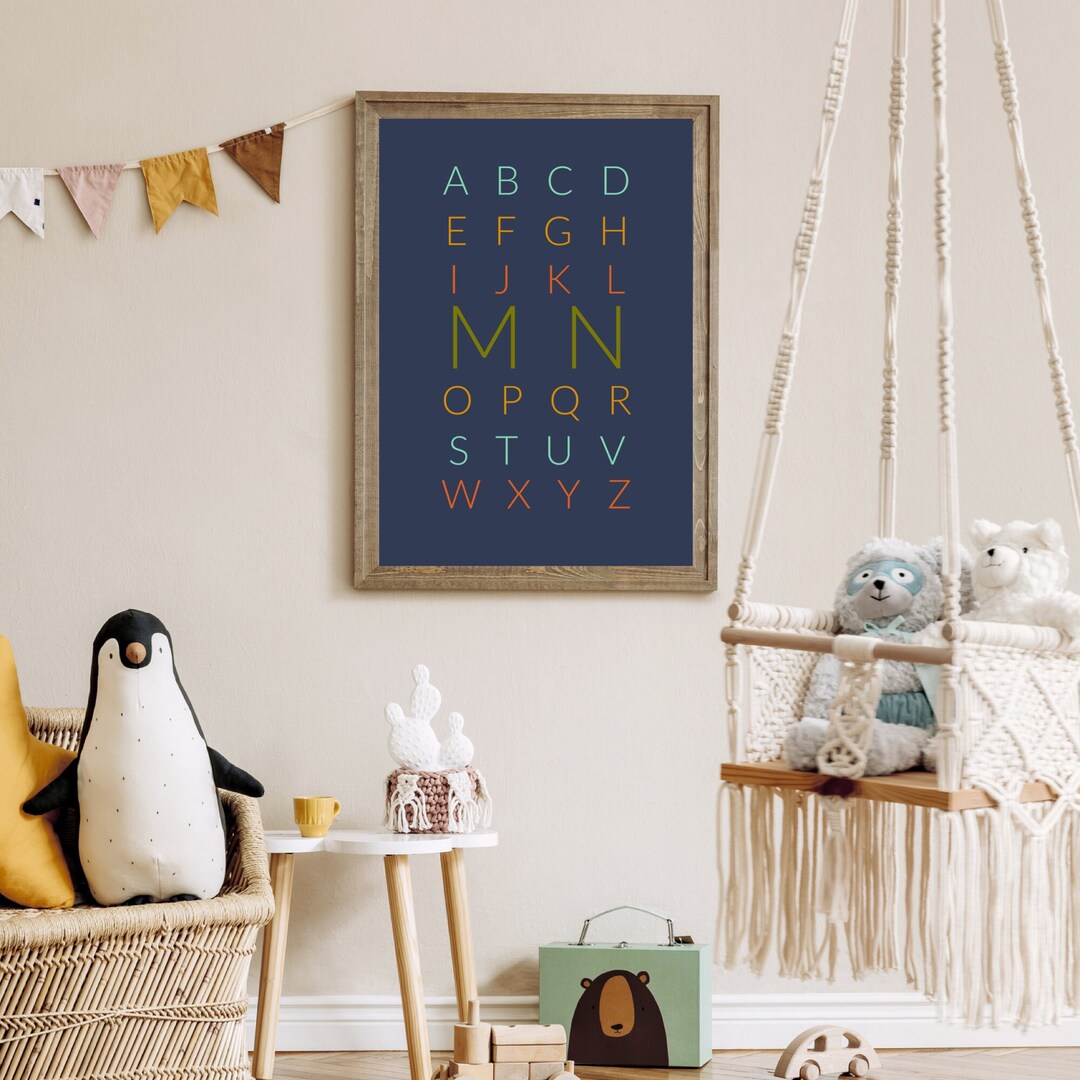 Minnesota Alphabet Poster: Rustic Kids Nursery Art (digital Download ...