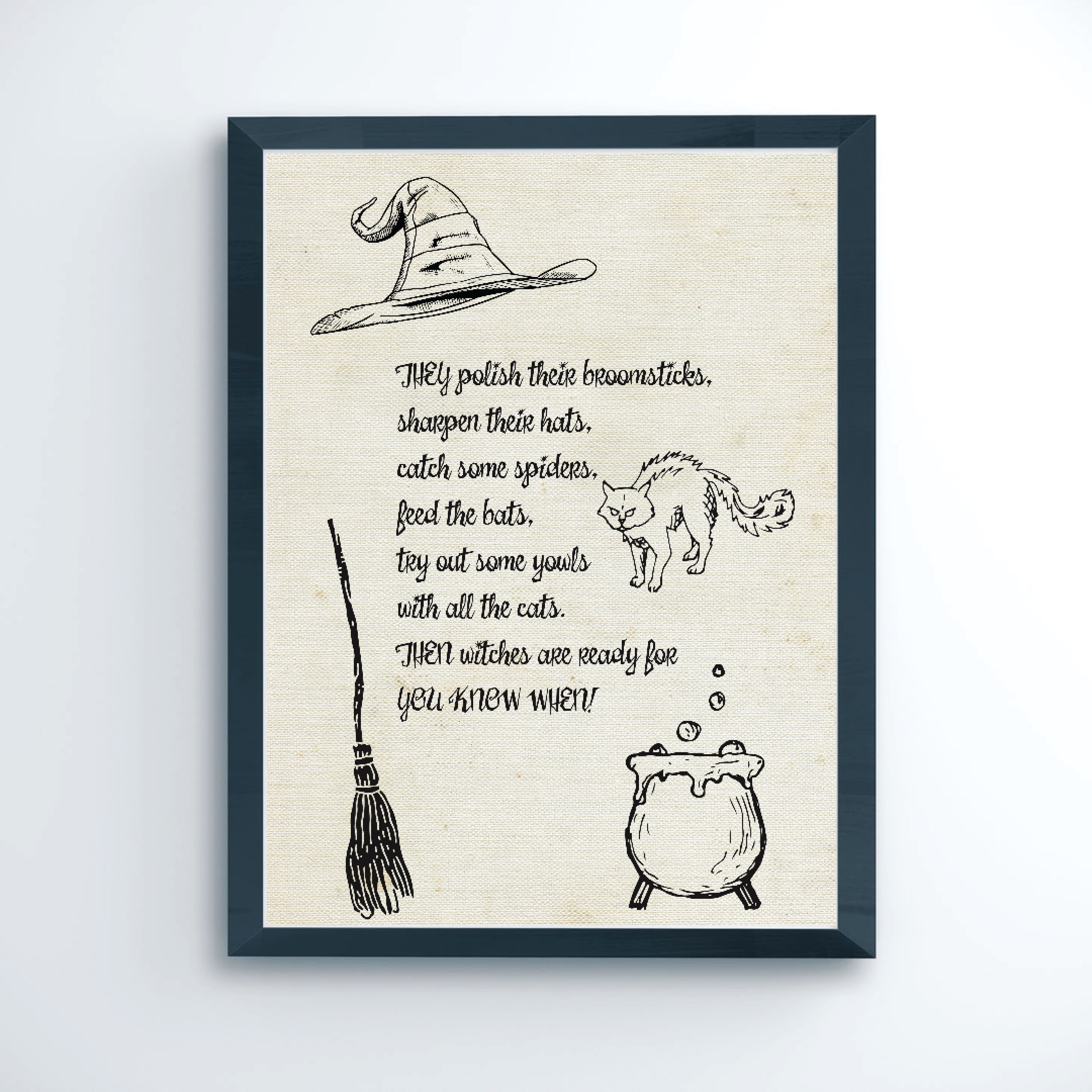 Halloween Printable Art, Witchy Poem, Halloween Poem, Witch Art ...