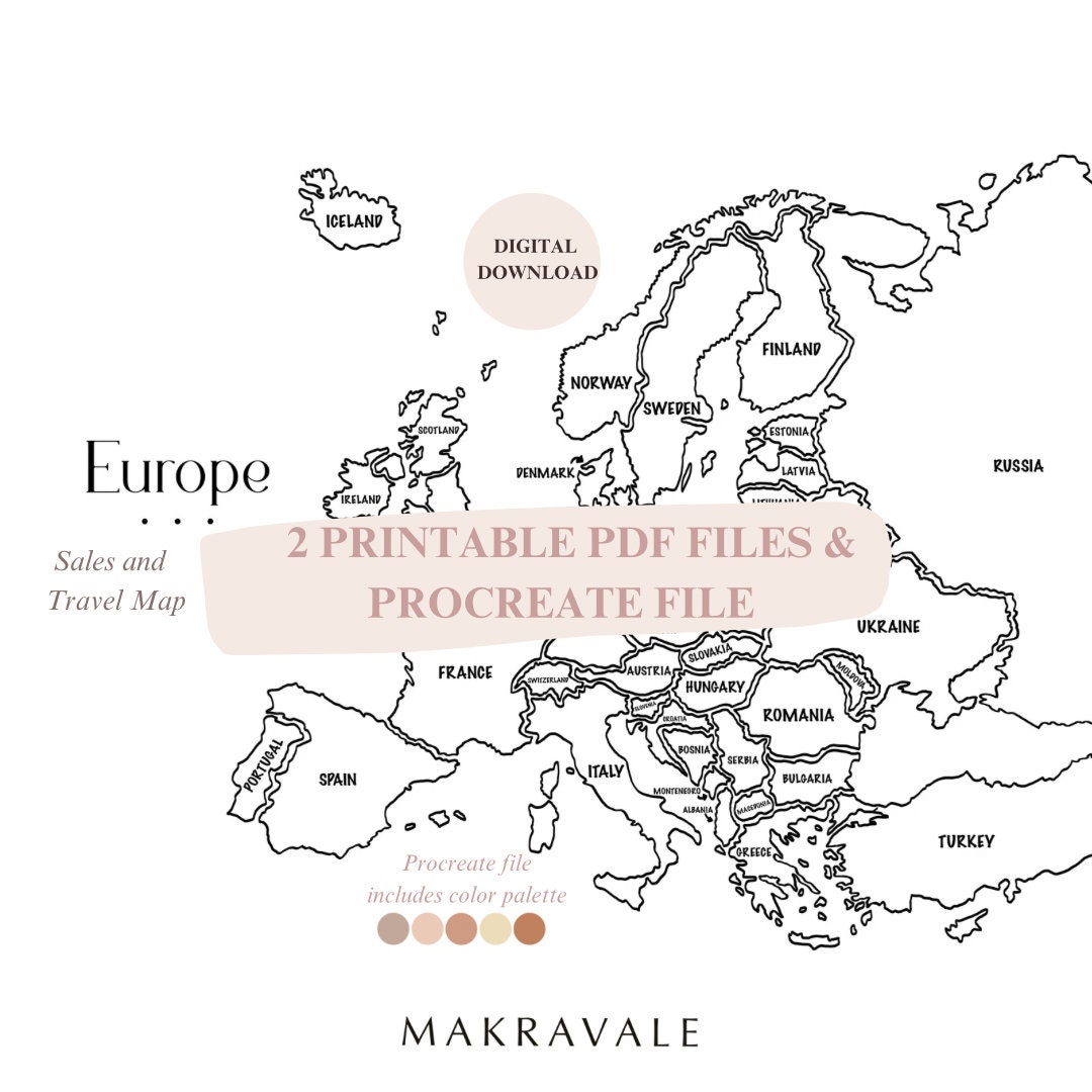 Europe Sales Map, Europe Travel Map, Track Your Business, Track Your ...