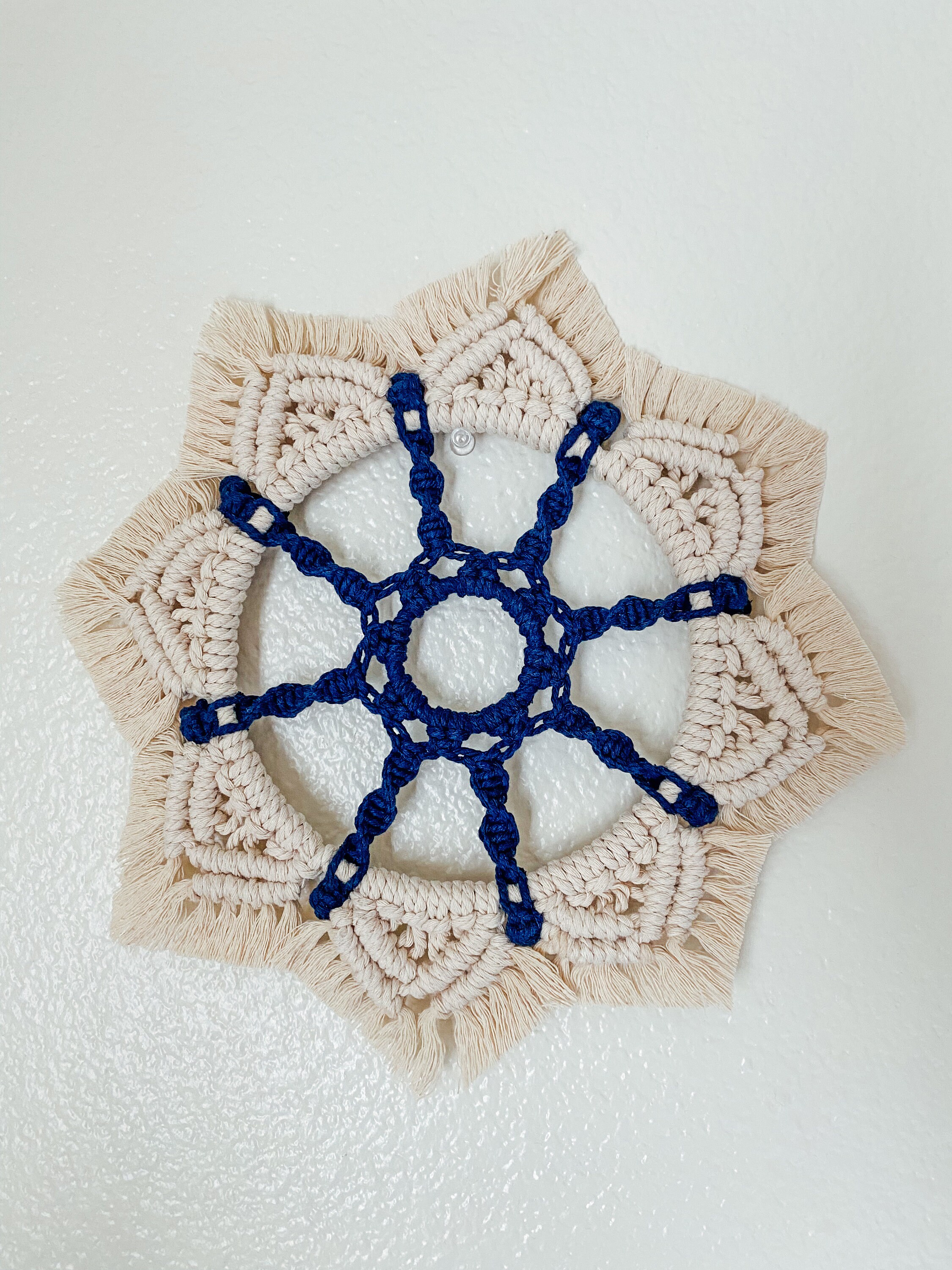 Handmade Macrame Helm Mandala, Helm Wall Decor, Handmade Knotted Wall ...