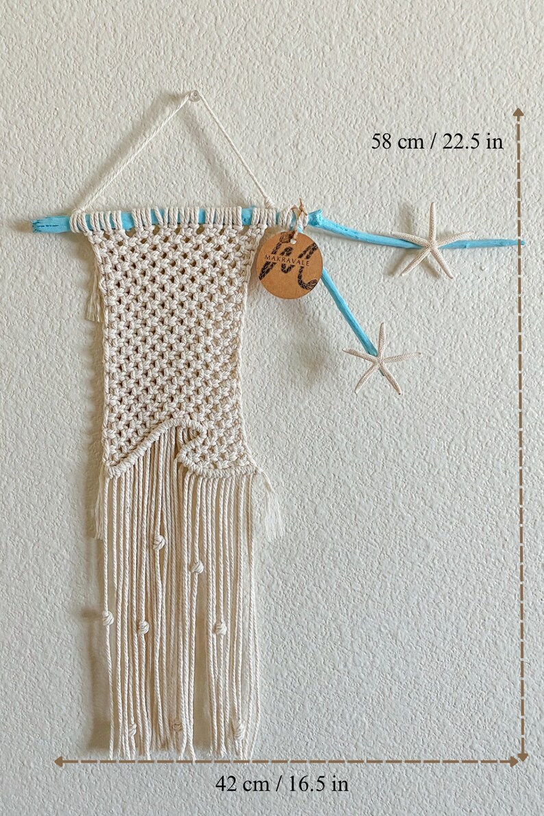 Macrame Wave Wall Hanging, Macrame Wall Decor, Handmade Wall Decor, Beach Decor, Wall Hanging ...