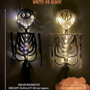 Macrame Halloween Skeleton, Handmade Wall Hanging, Macrame Wall Decor ...