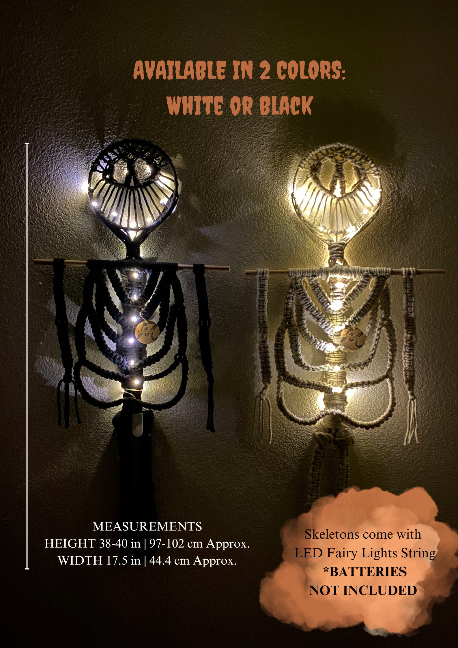 Macrame Halloween Skeleton Handmade Wall Hanging Macrame - Etsy