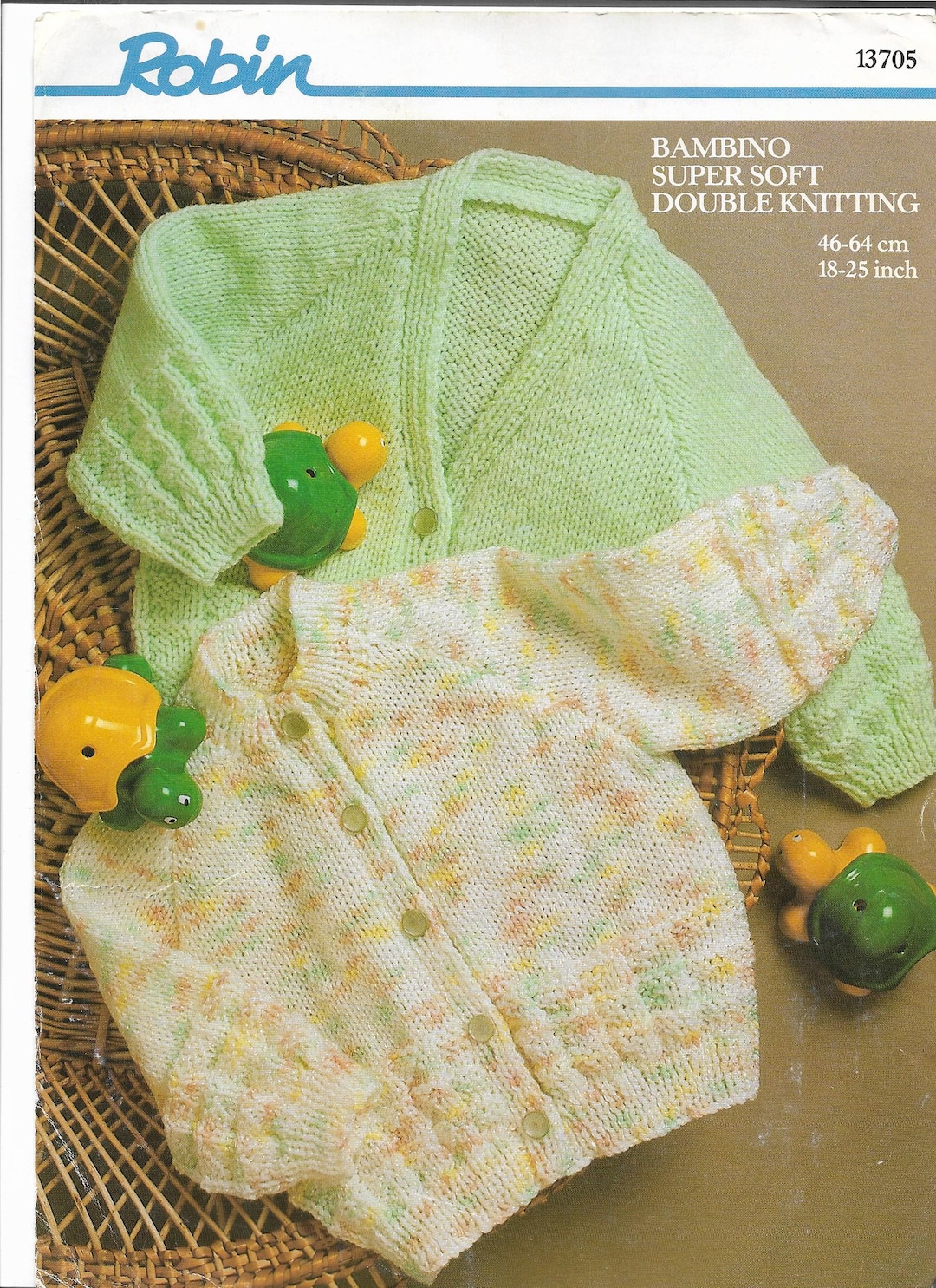 Baby Knitting Pattern, Robin 13705 Baby Cardigan 46-64 Cm (18-25 Inch ...