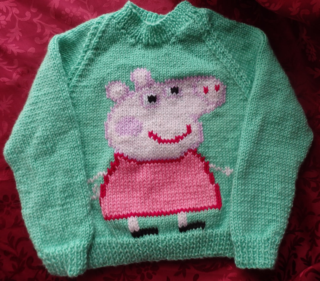 NEW - Peppa Pig Hand Knitted Jumper Sizes 2 to 6 - Etsy