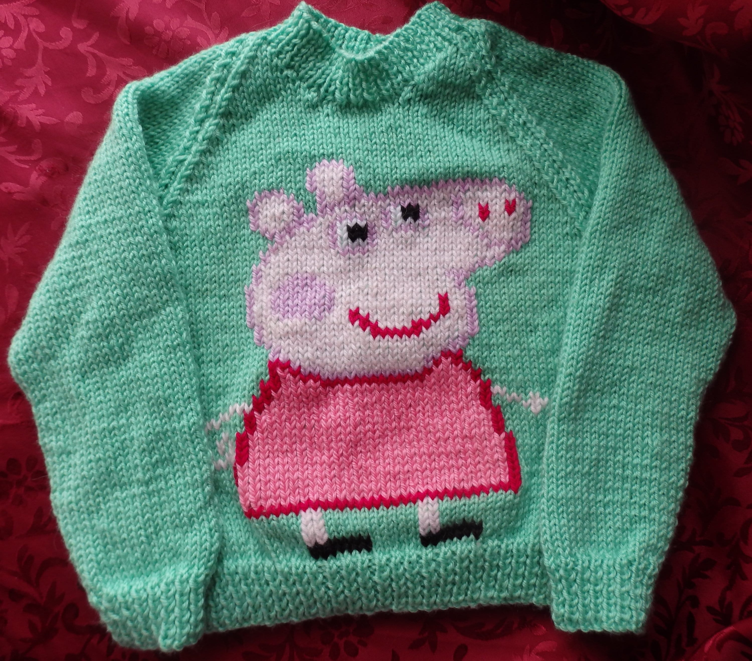 NEW - Peppa Pig Hand Knitted Jumper Sizes 2 to 6 - Etsy