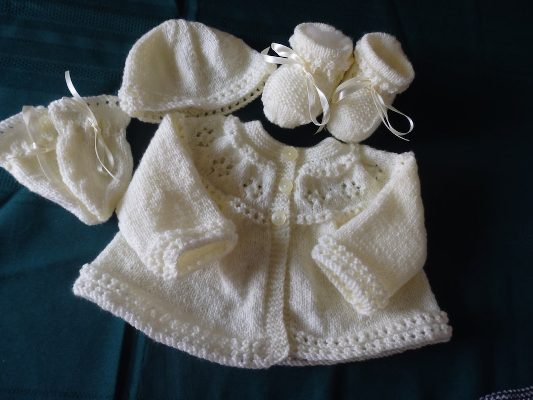 Hand Knitted Baby Layette Colour of Your Choice - Etsy