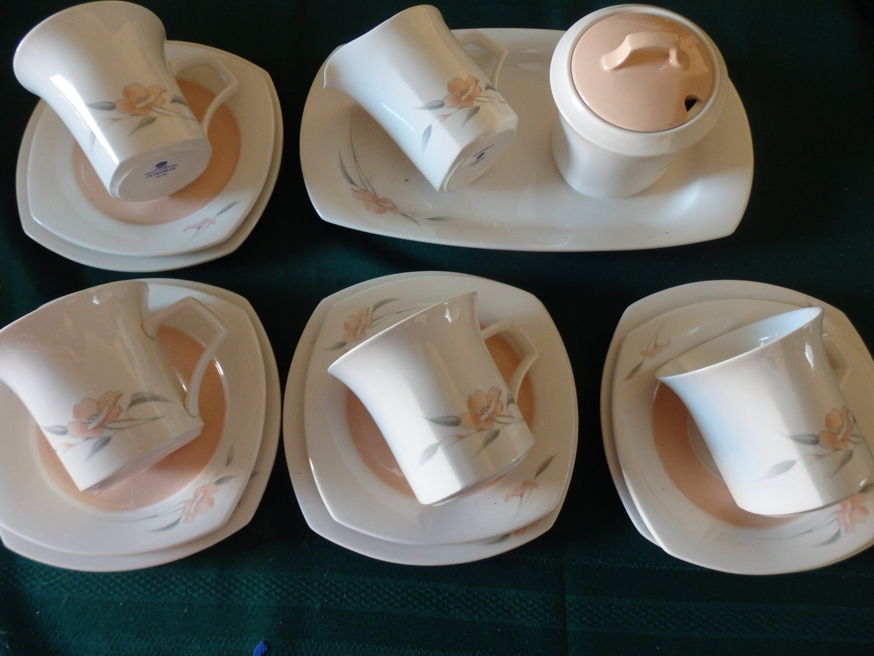 Peachglow by Nikko Company Japan Quadrille Tea Set - Etsy