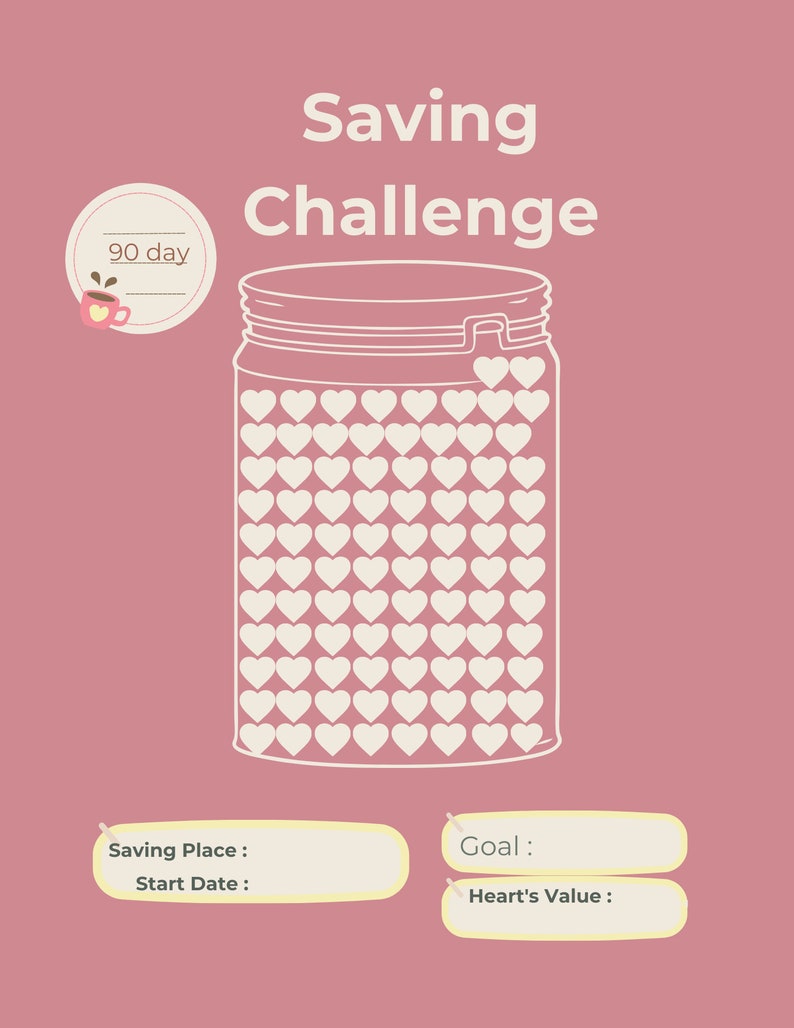 Savings Challenge Digital PDF Printables - Etsy