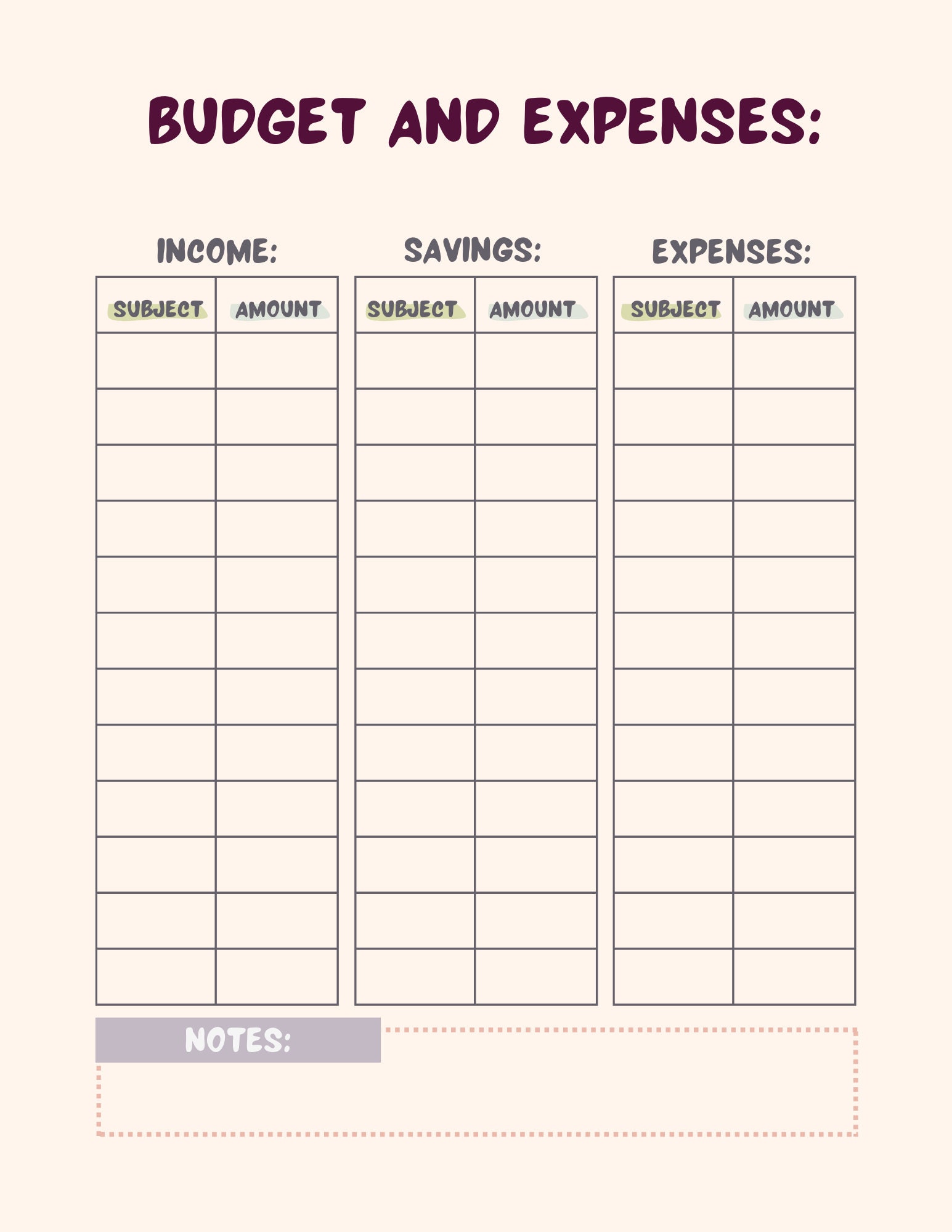 Minimal Expense and Budget Planner - Etsy
