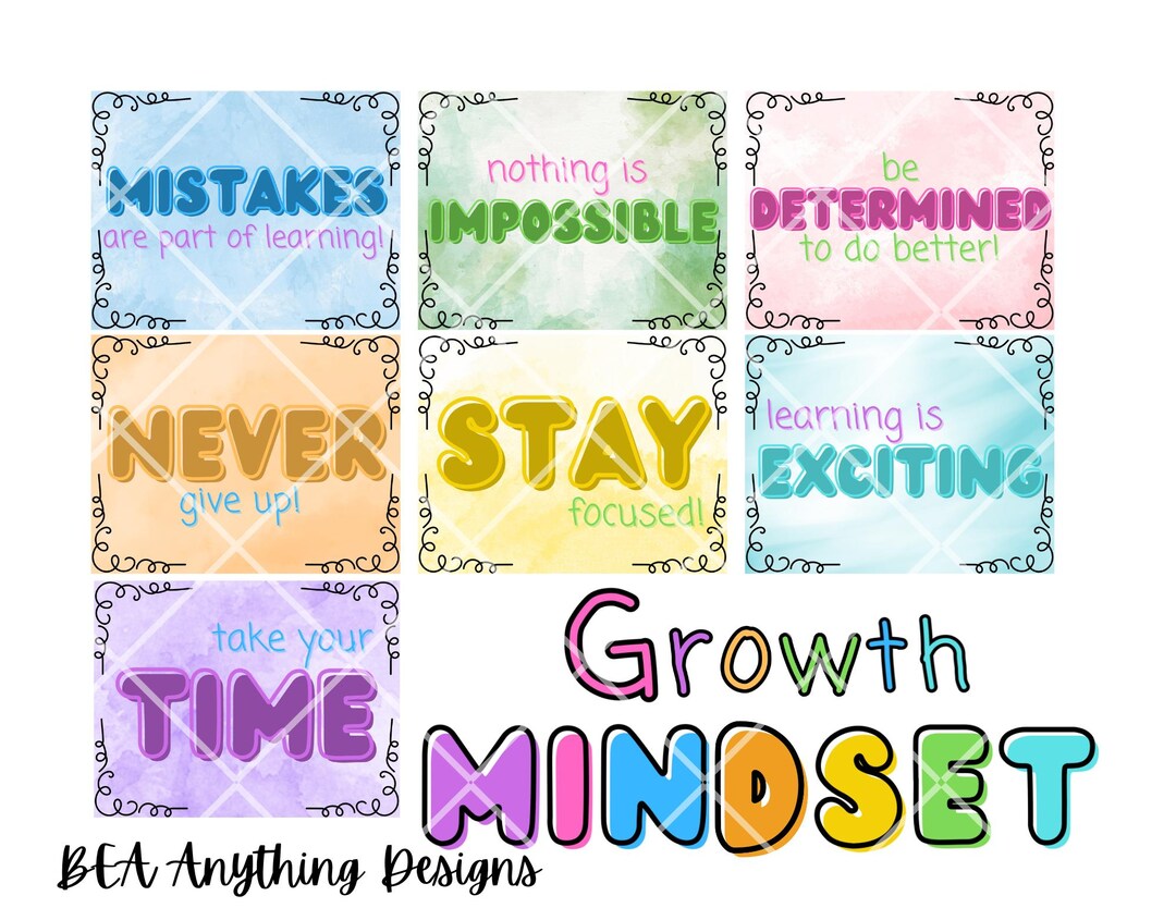 Growth Mindset Bulletin Board and Classroom Door Decor - Etsy