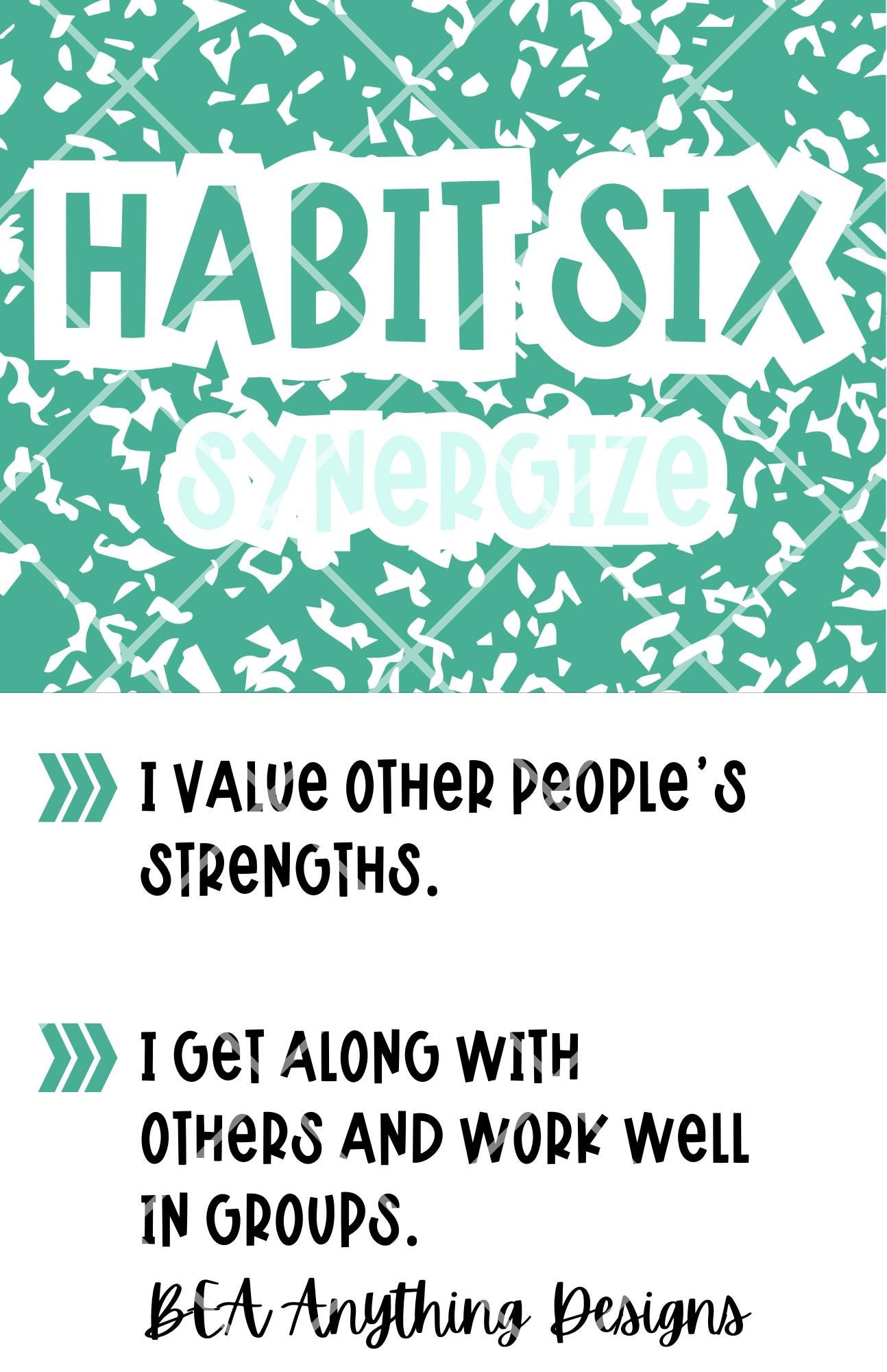 7 Habit Posters- Composition Notebook - Etsy