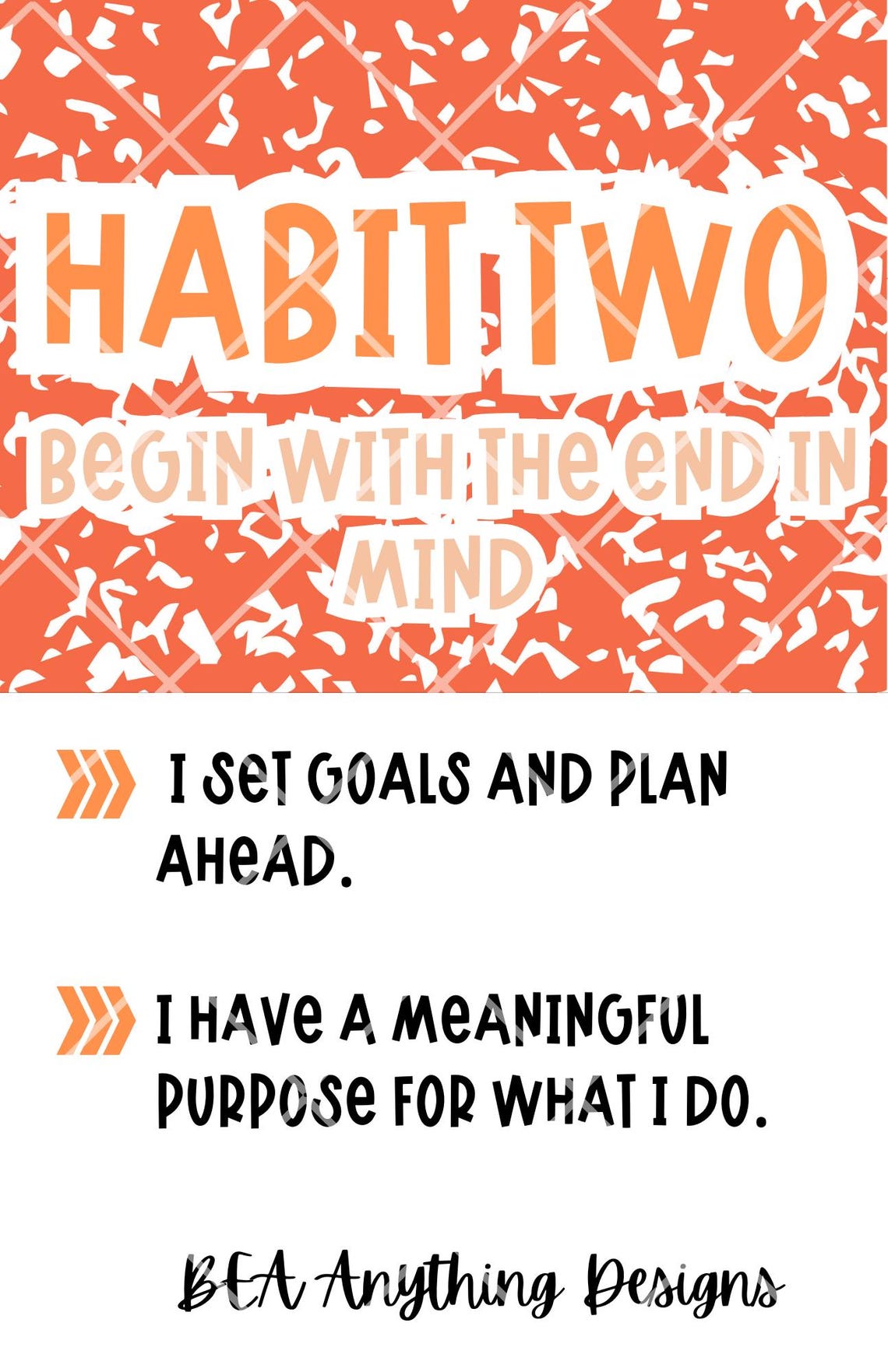 7 Habit Posters- Composition Notebook - Etsy