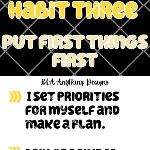 7 Habit Posters- Checkerboard - Etsy