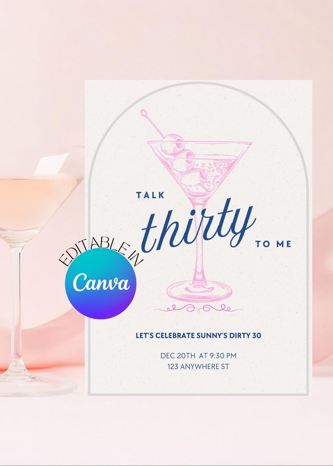Dirty Thirty Party Invitation- Editable in Canva - Etsy