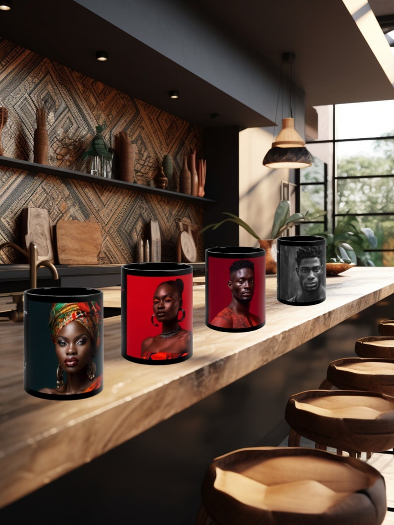 Exquisite Cultural Mug, African Woman - 11oz (black) Melanin Cup ...