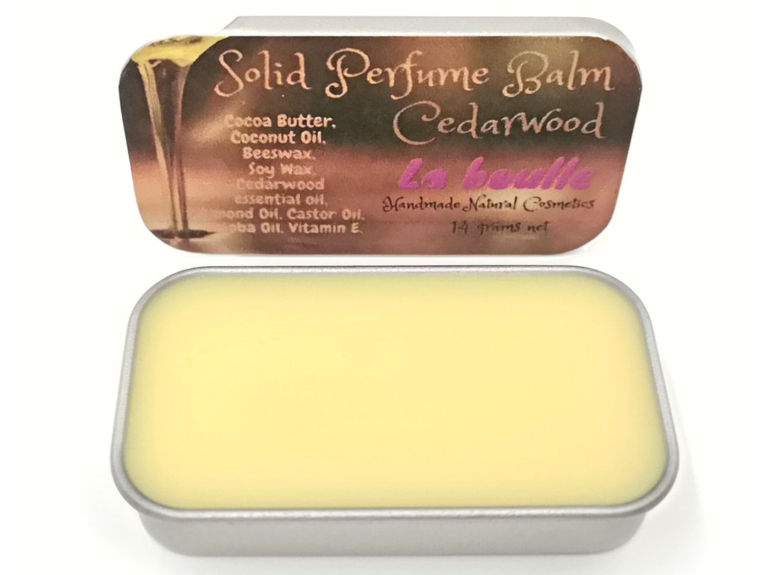 Cedarwood Solid Natural Perfume Balm. for Sensitive Skin. Handmade ...