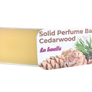 Cedarwood Solid Natural Perfume Balm. for Sensitive Skin. Handmade Natural Cosmetics. Long ...
